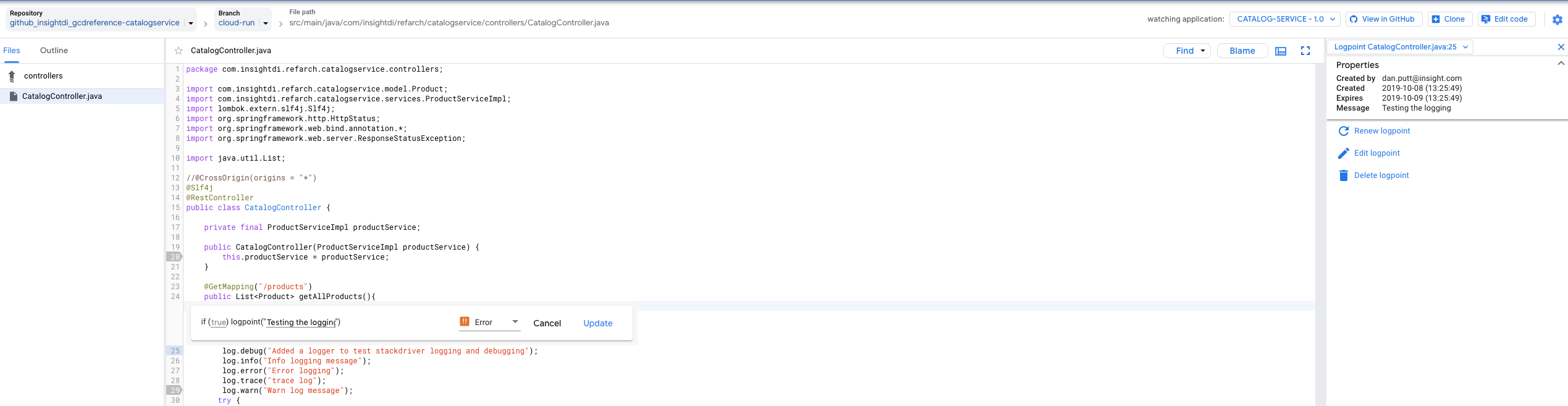 Spring Boot + Jib + Google Cloud Run + Stack driver debugging - Puttz'n ...